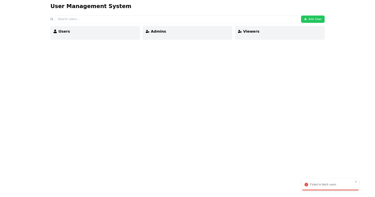 User Management System - Free React, Tailwind Component