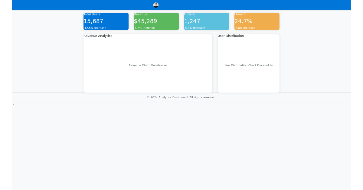 Admin Dashboard Layout - Free Html, Bootstrap Component