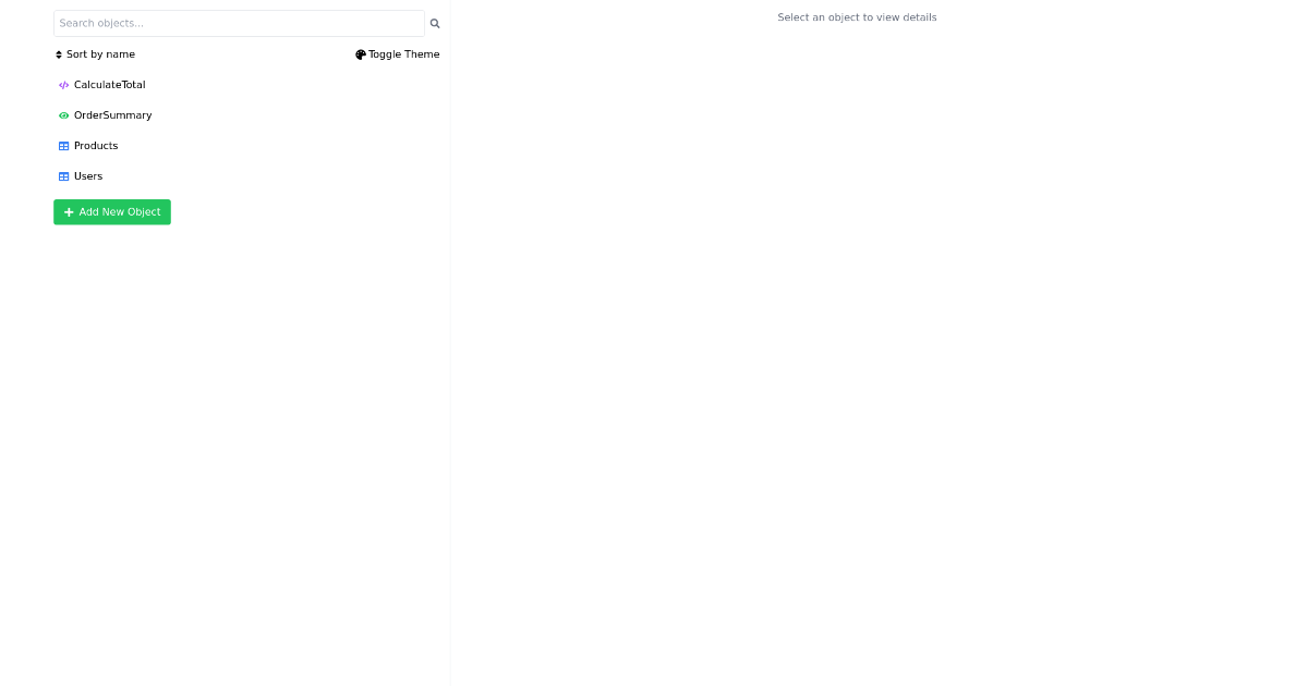 Database Schema Browser - Free React, Tailwind Component