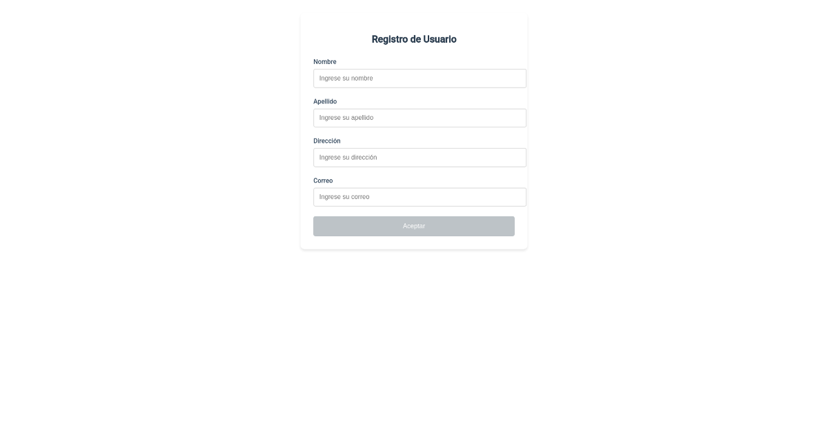 User Registration Form - Free Angular, Css Component