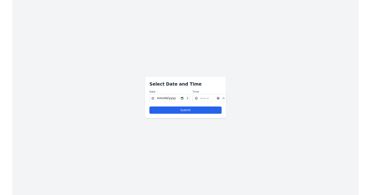 Date Time Picker - Free Html, Tailwind Component