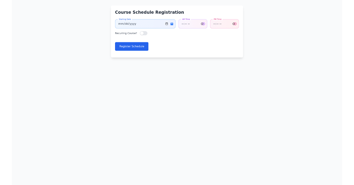 Elegant Tailwind Date & Time Picker - Customizable & Modern