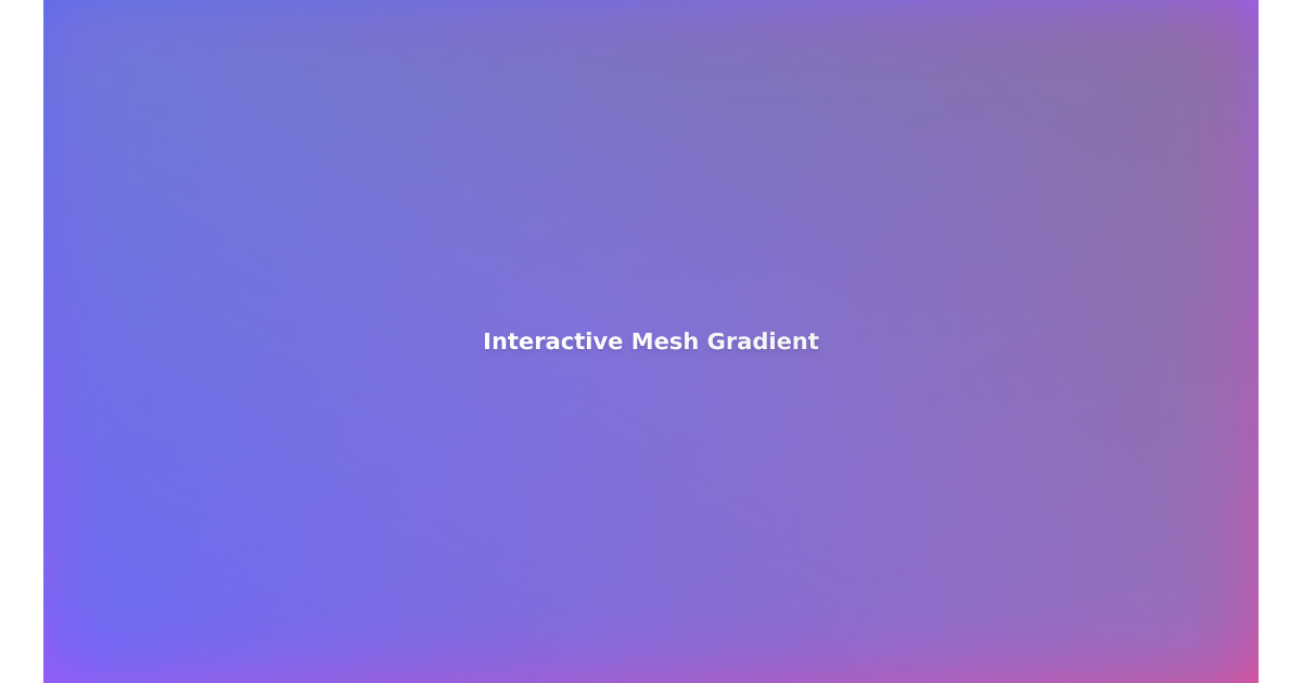 Mesh Gradient Background - Free React, Tailwind Component