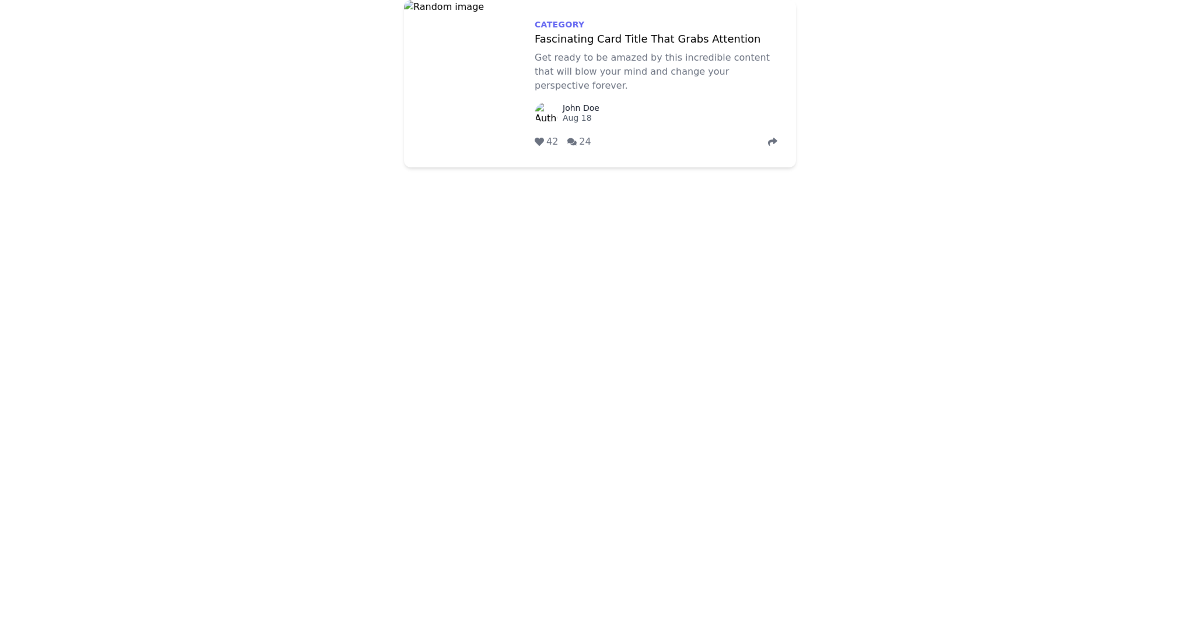 Card - Free React, Tailwind Component