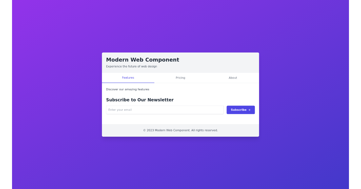 Modern Component - Free React, Tailwind Component