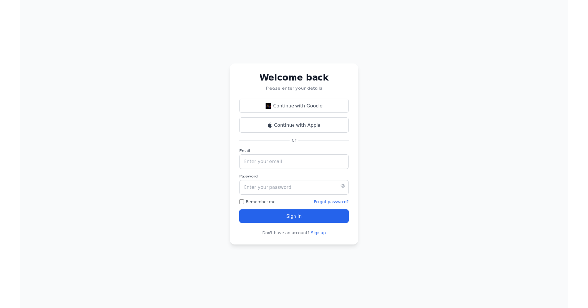 DesignGate - Free Tailwind Modern Login Form Modern Login Form
