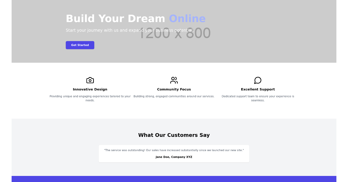 Effective Landing - Free React, Tailwind Component