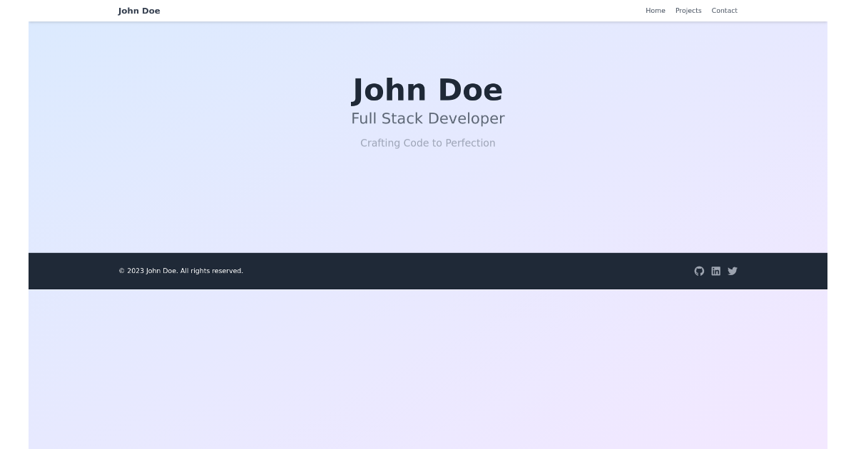 Portfolio Component - Free React, Tailwind Component