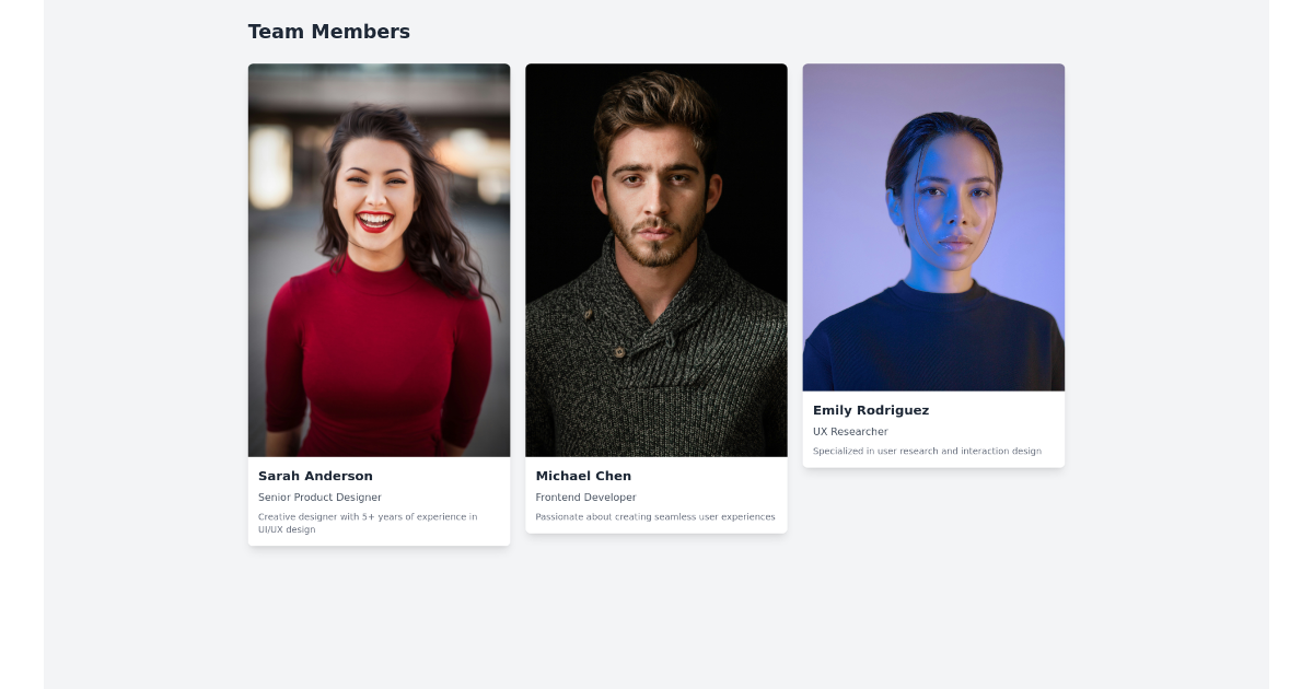 User Avatar Card - Free React, Tailwind Component
