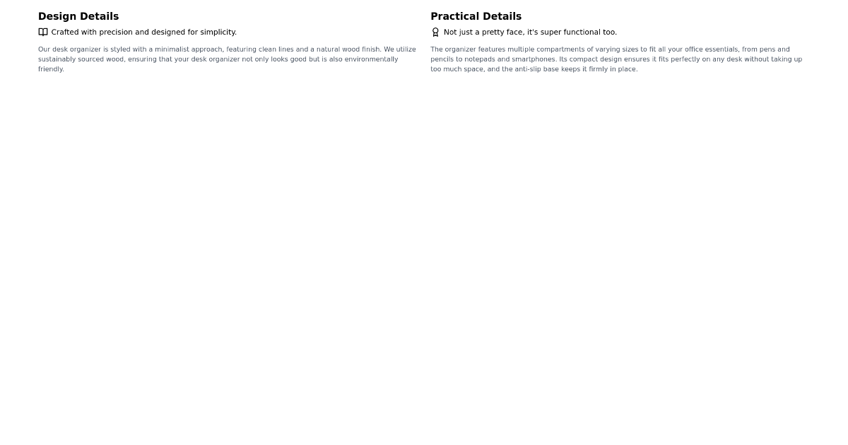 Organizer Details Section - Free React, Tailwind Component