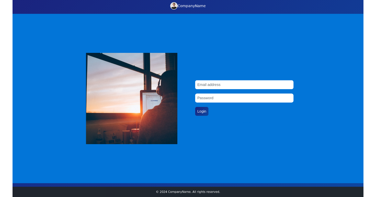 Modern Login Form - Free Html, Bootstrap Component