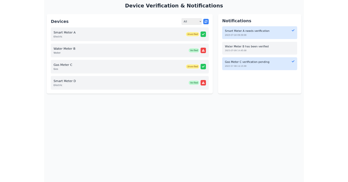 Device Verification Notification - Free React, Tailwind Component