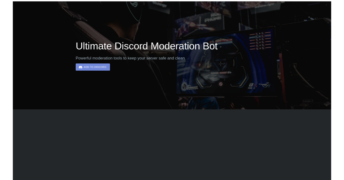 React MUI Discord Bot Moderation UI - Bleed.bot Style