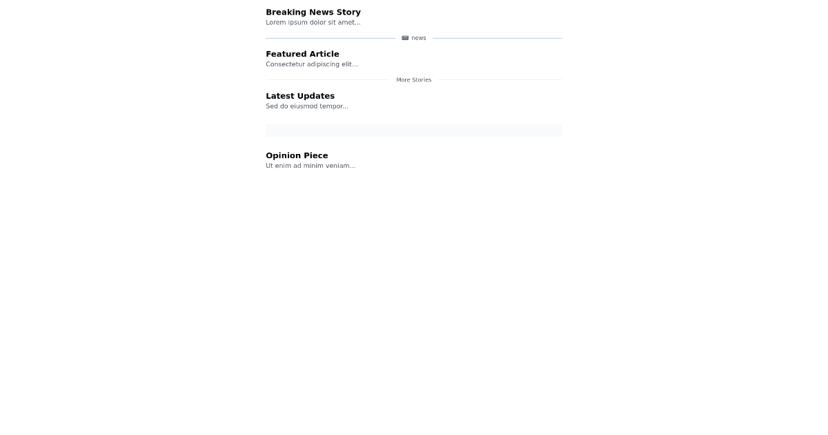 Content Divider - Free React, Tailwind Component