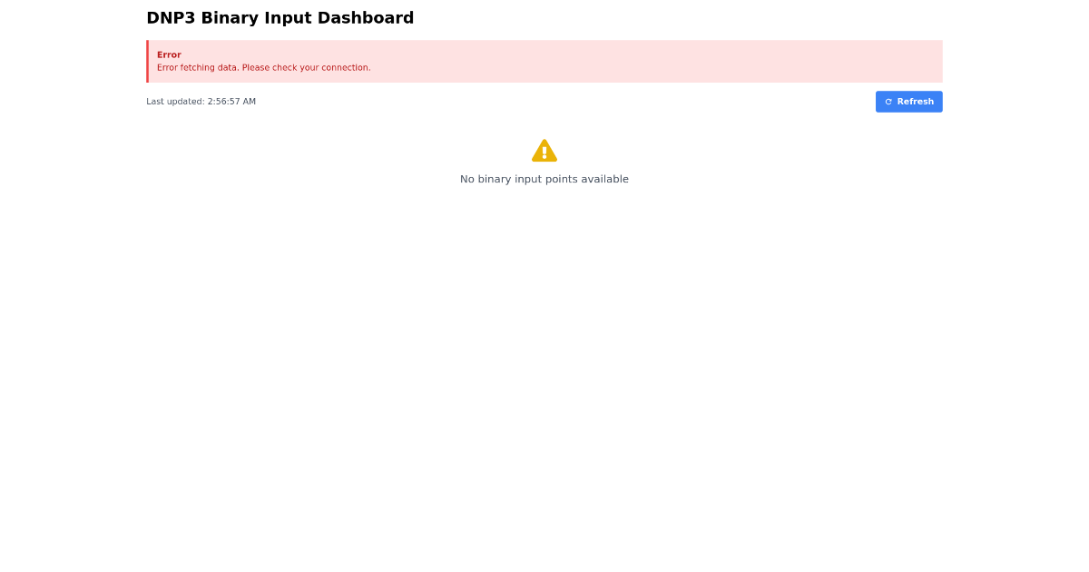 React Component for DNP3 Binary Input Points - Tailwind UI