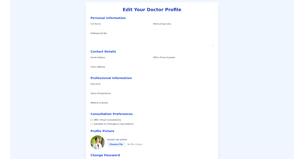 User Profile Editor - Free Html, Tailwind Component