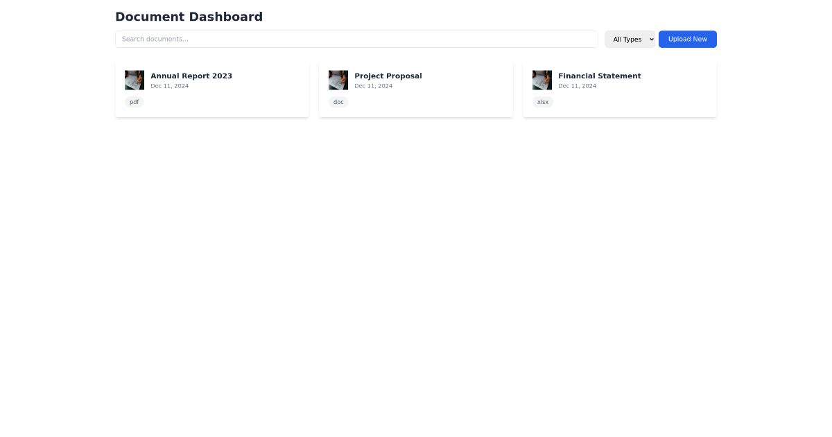 Document Dashboard - Free Angular, Tailwind Component