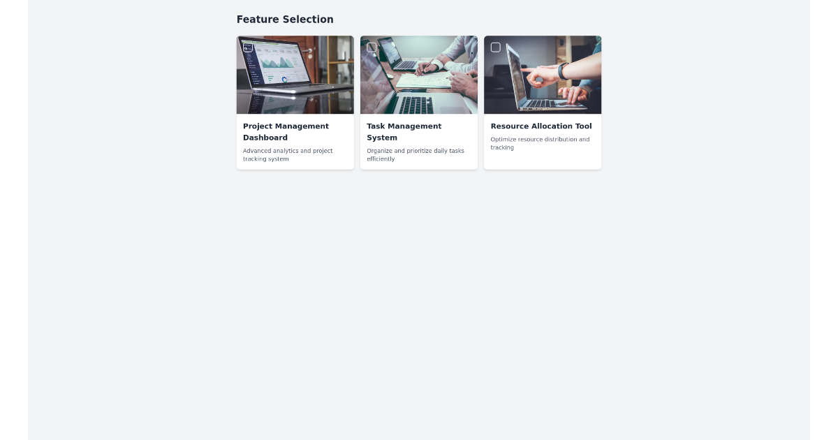 Card Checkbox List - Free Angular, Tailwind Component