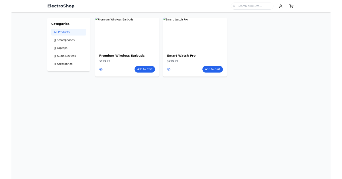 Ecommerce App - Free React, Tailwind Component