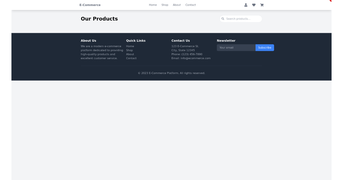 E Commerce Component - Free React, Tailwind Component