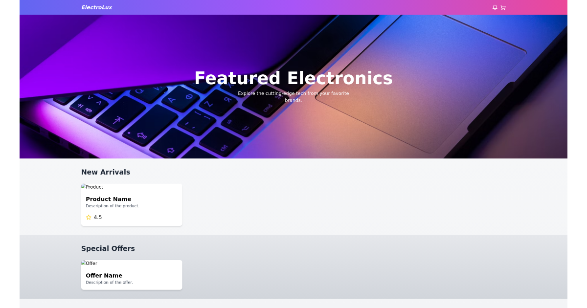 Homepage Layout - Free React, Tailwind Component