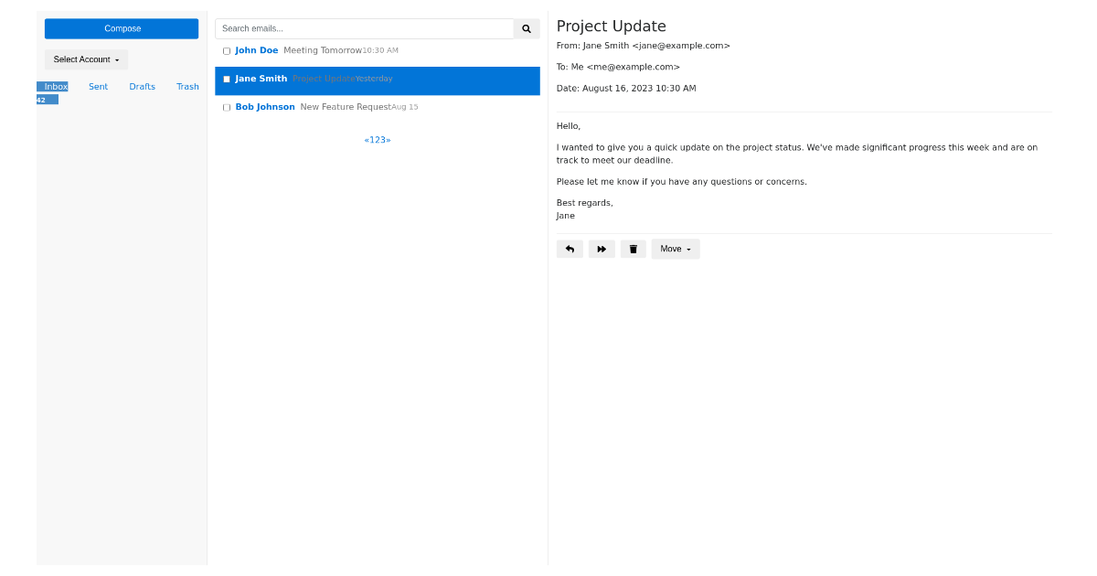 Email Inbox Component - Free Html, Bootstrap Component