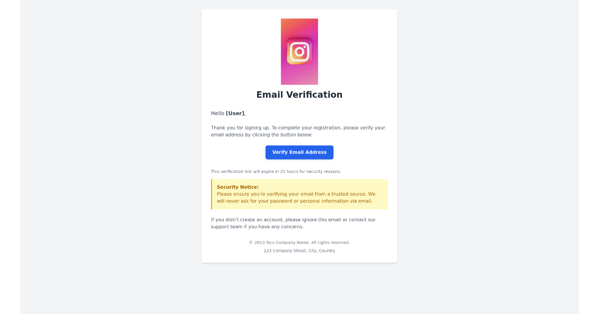 Email Verification Template - Free Html, Tailwind Component