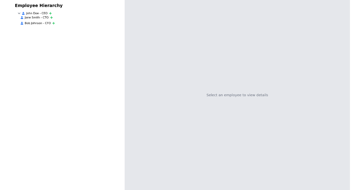 Employee Hierarchy - Free React, Tailwind Component