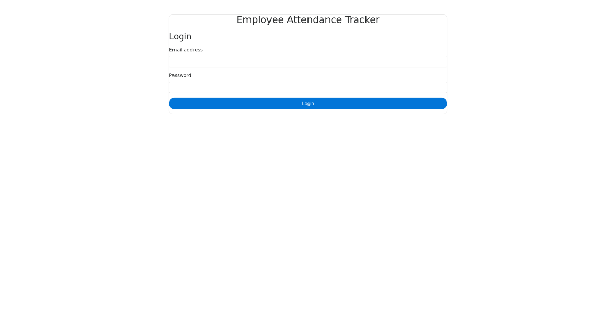 Employee Attendance Tracker - Free Html, Bootstrap Component