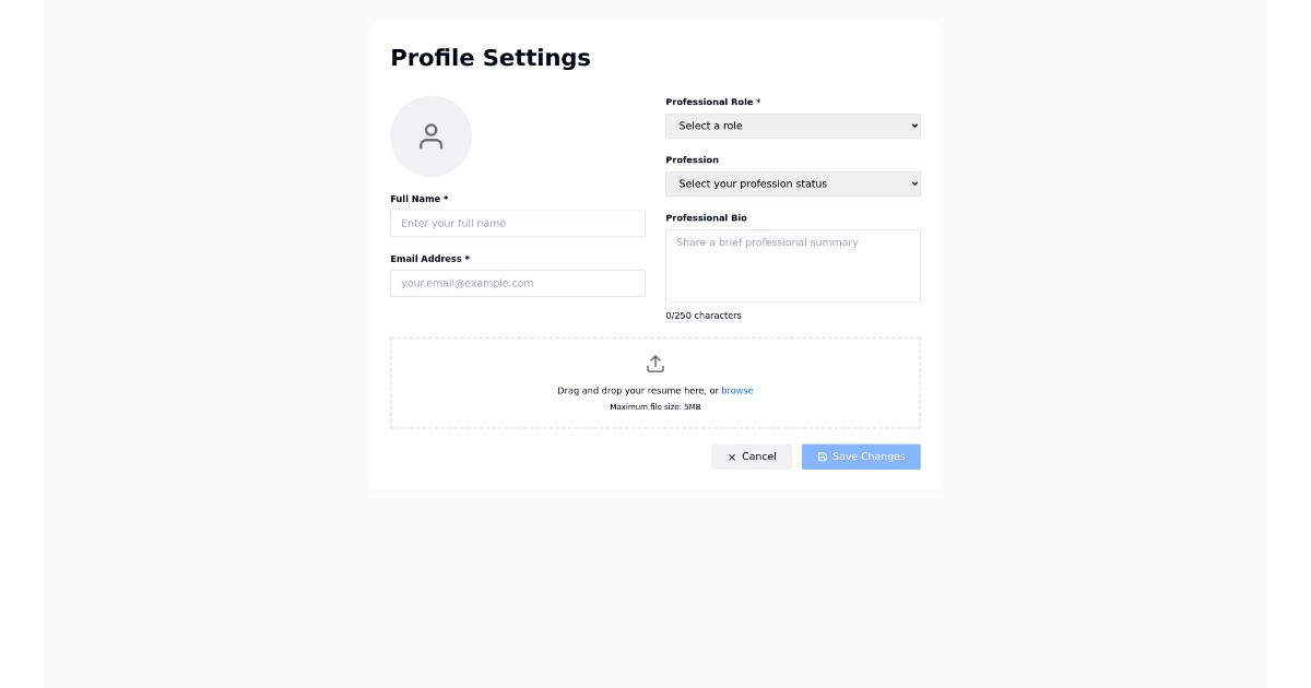 Profile Settings - Free React, Tailwind Component
