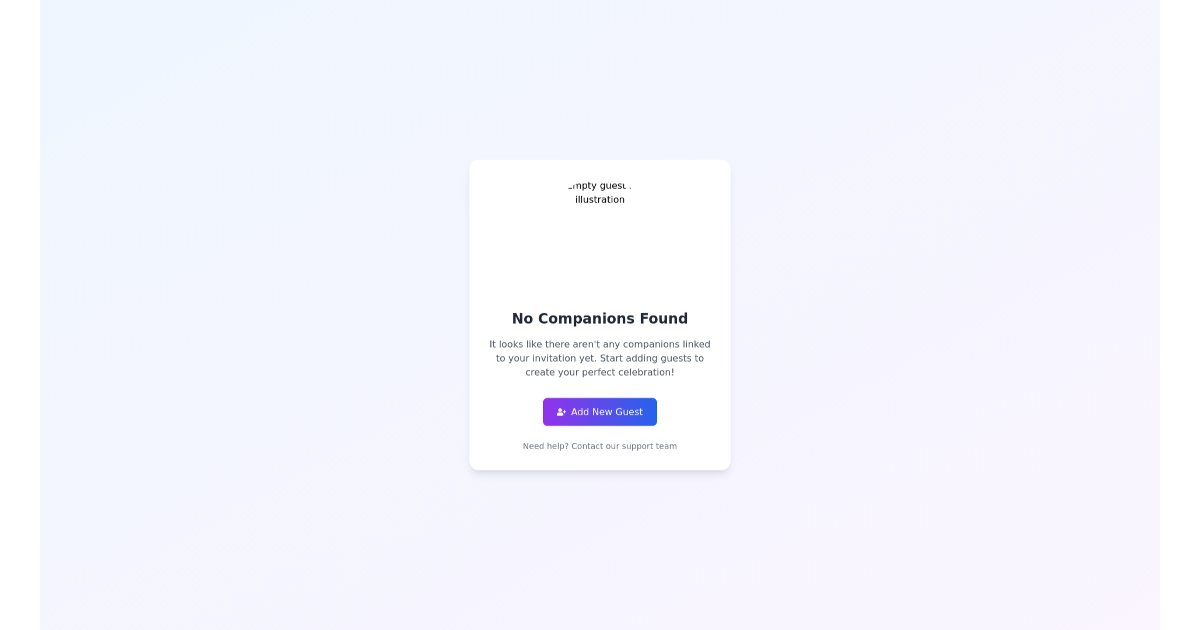 Empty Guest State - Free React, Tailwind Component