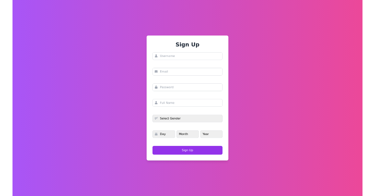 Signup Page - Free React, Tailwind Component