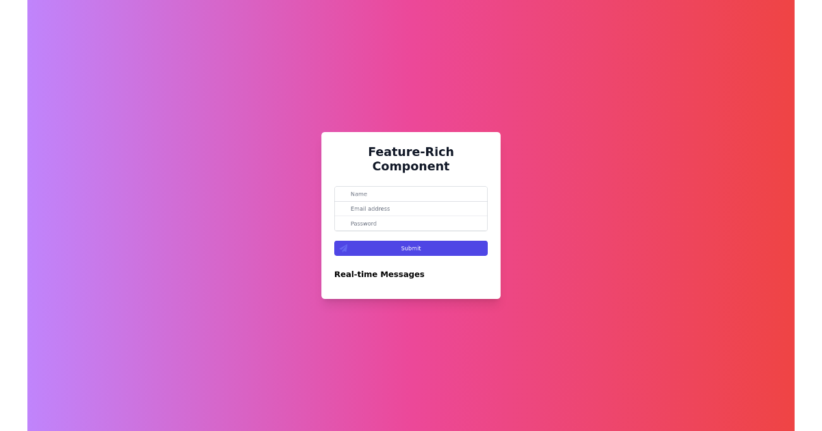 Feature Rich Component - Free React, Tailwind Component