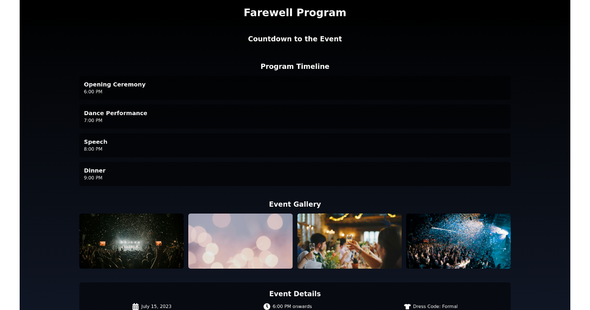 Countdown Timer - Free React, Tailwind Component