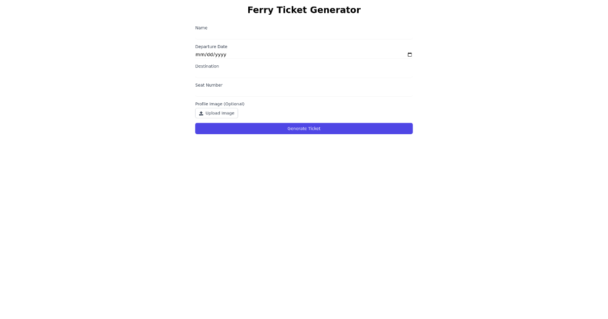 Ticket Generator - Free React, Tailwind Component