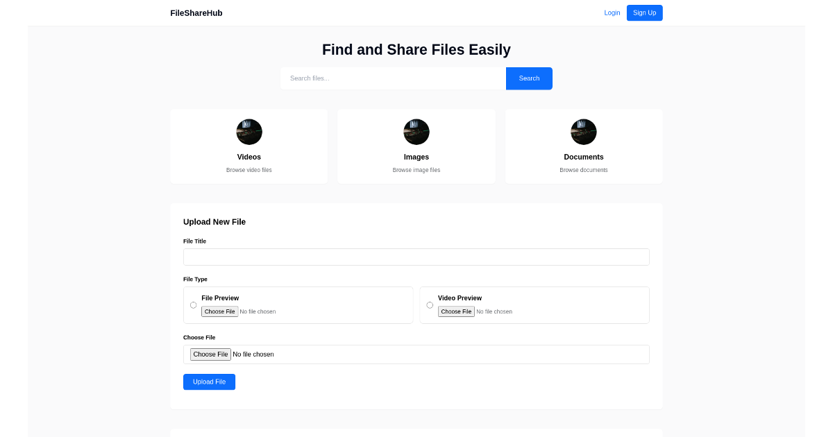 File Sharing Platform - Free Html, Tailwind Component