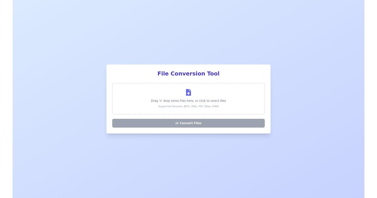 File Conversion Component - Free React, Tailwind Component