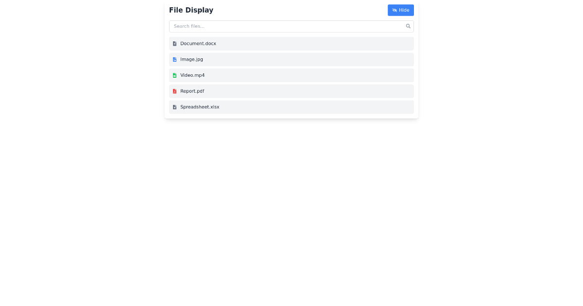 File Display - Free React, Mui Component