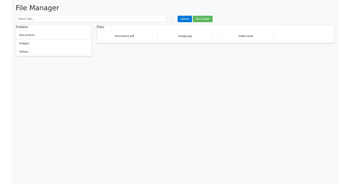 Responsive File Manager - Free Html, Bootstrap Component