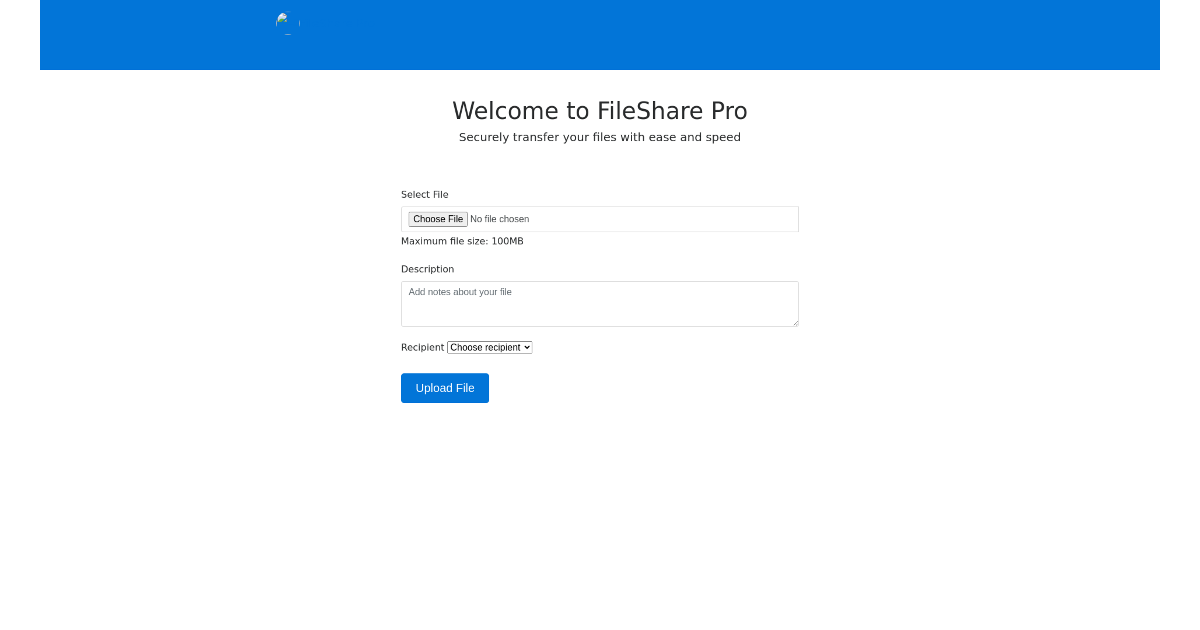 File Transfer Interface - Free Html, Bootstrap Component