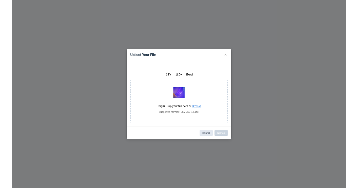 Angular File Upload Modal Component | Import Data Easily
