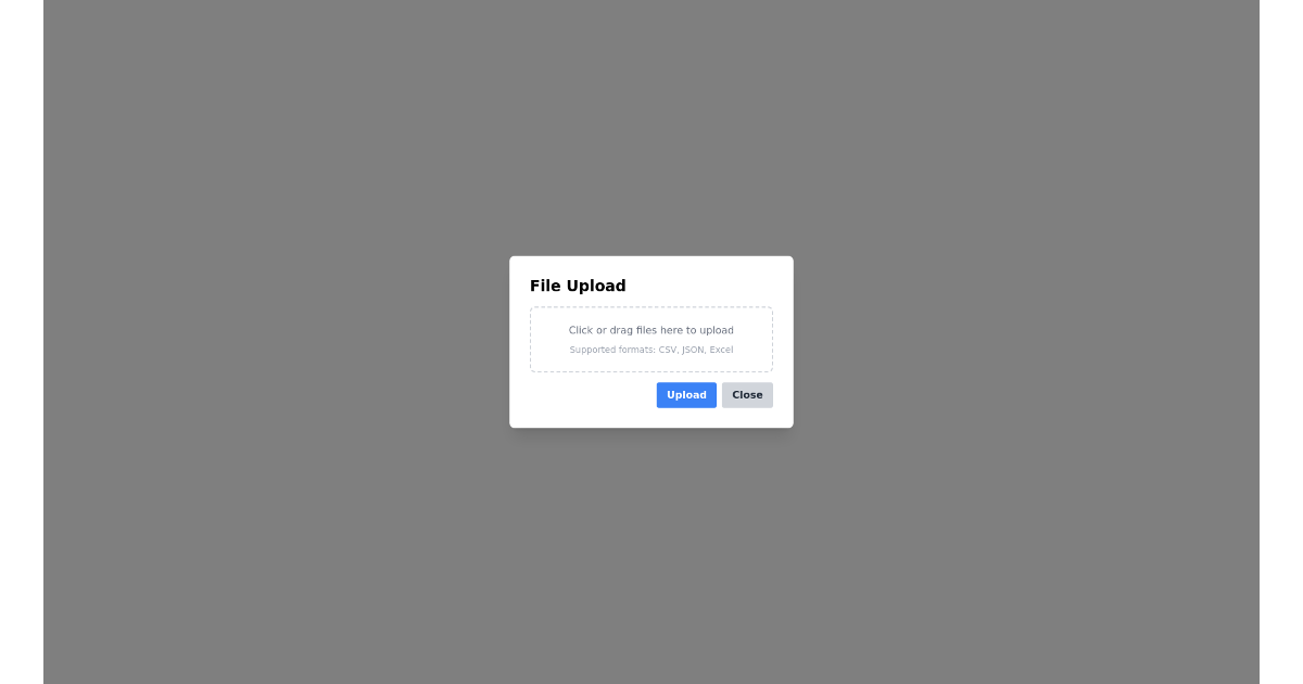 File Upload Modal - Free Angular, Tailwind Component