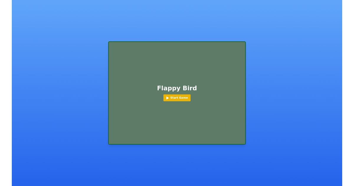 Flappy Bird Game - Free React, Tailwind Component