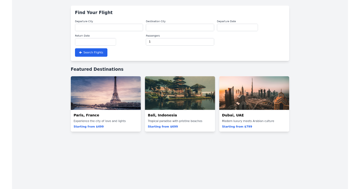 Destinations - Free React, Tailwind Component