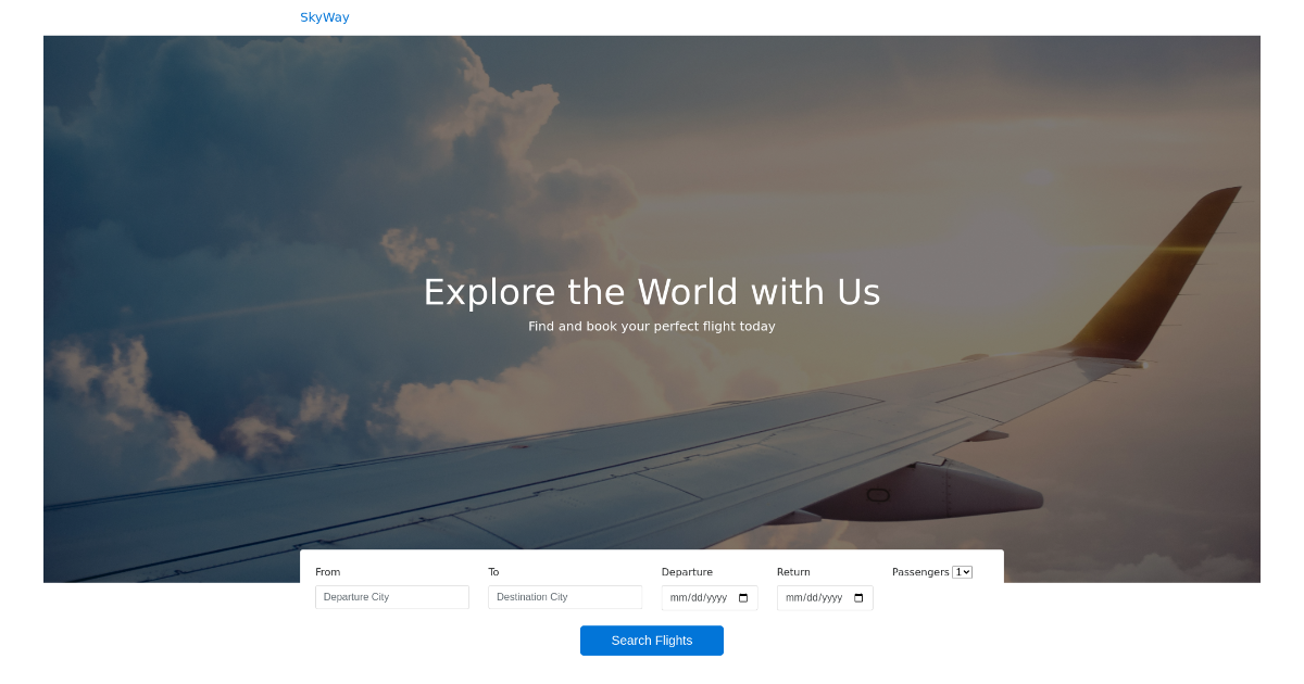 Flight Booking Portal - Free Html, Bootstrap Component