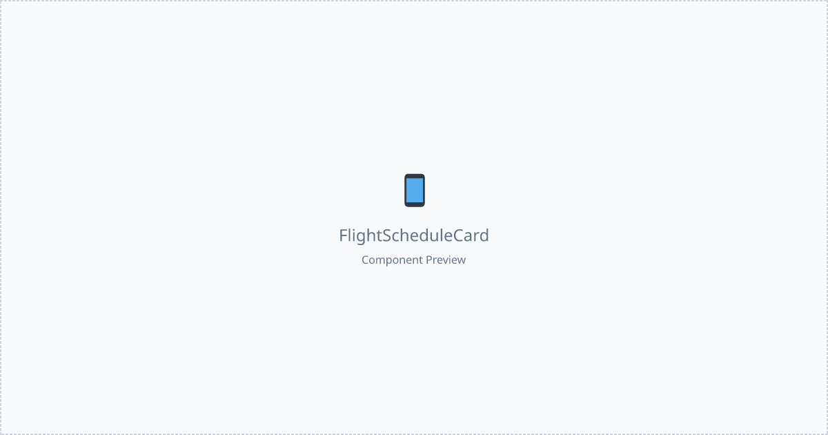 Flight Schedule Card - Free React, Mui Component