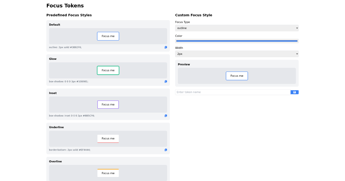 Color Tokens - Free React, Tailwind Component