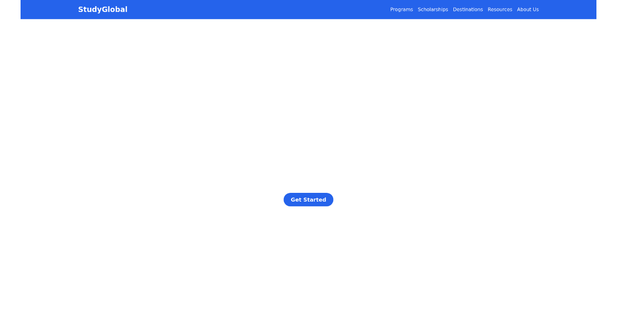 Study Abroad Website - Free React, Tailwind Component