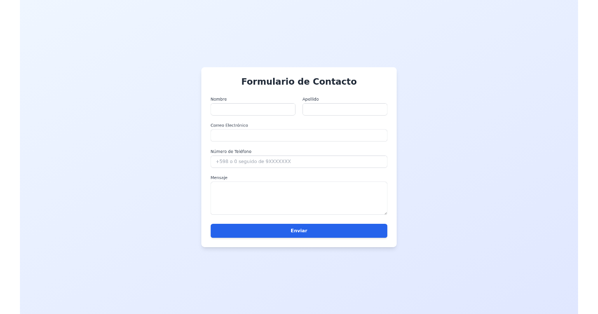Contact Form - Free React, Tailwind Component