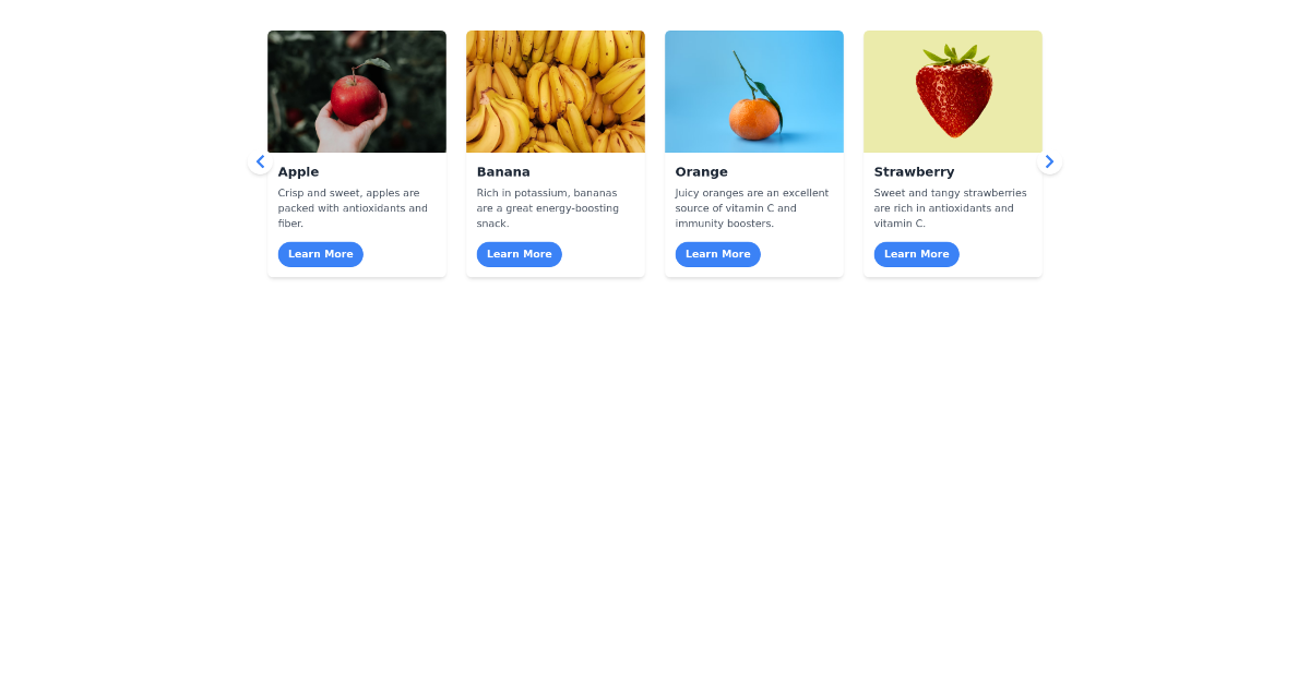 Fruit Data - Free React, Tailwind Component